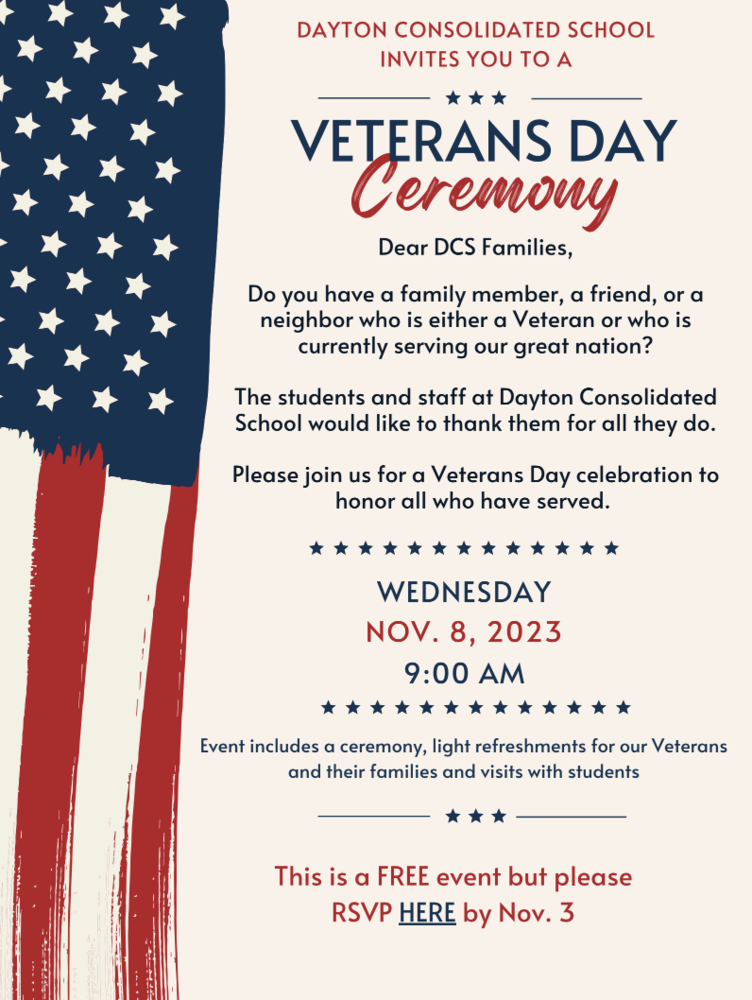Veterans Day | Dayton Consolidated School